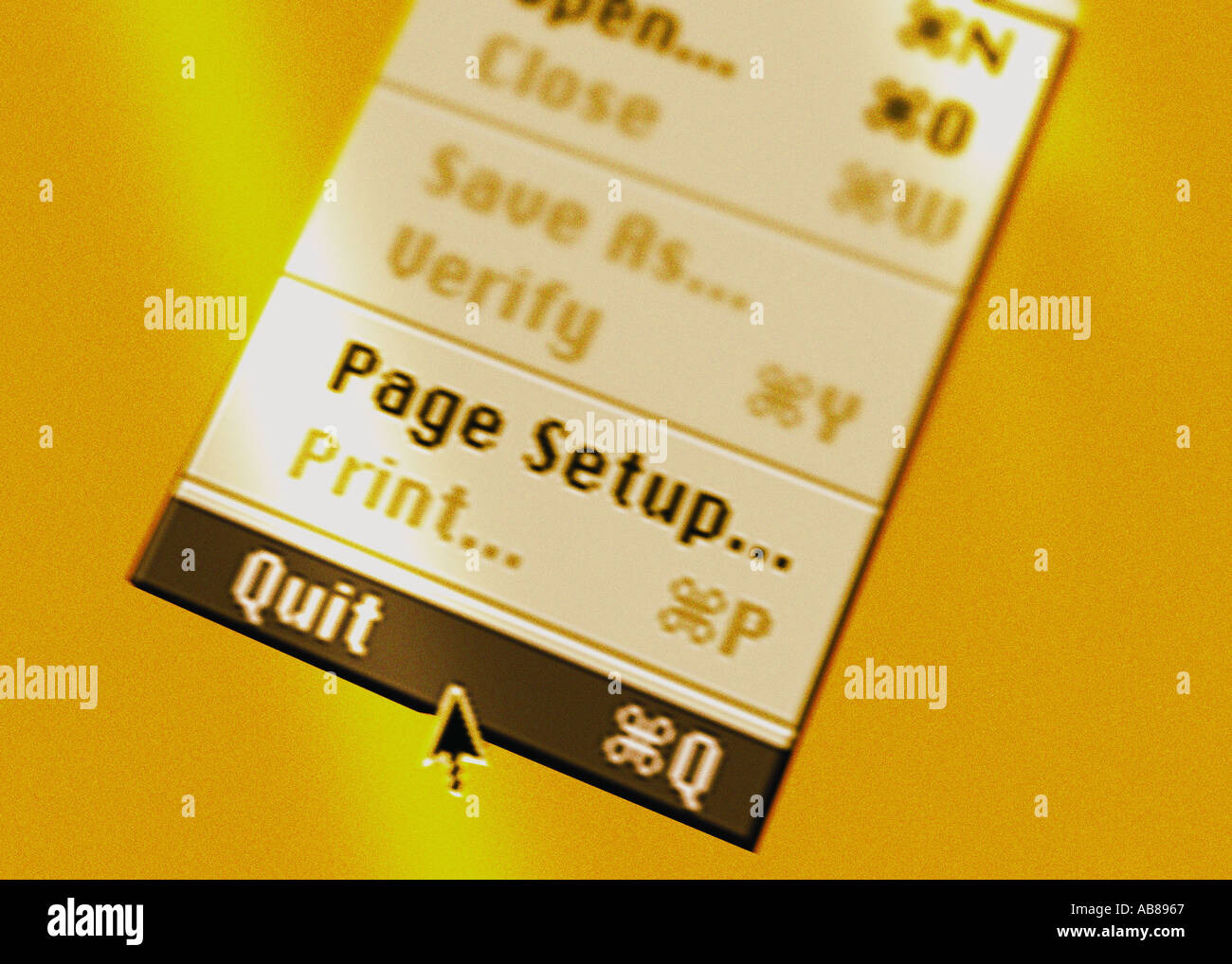 Computer menu hi-res stock photography and images - Alamy
