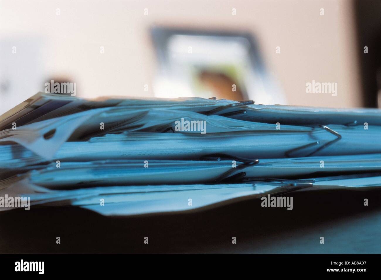 Pile of documents Stock Photo - Alamy