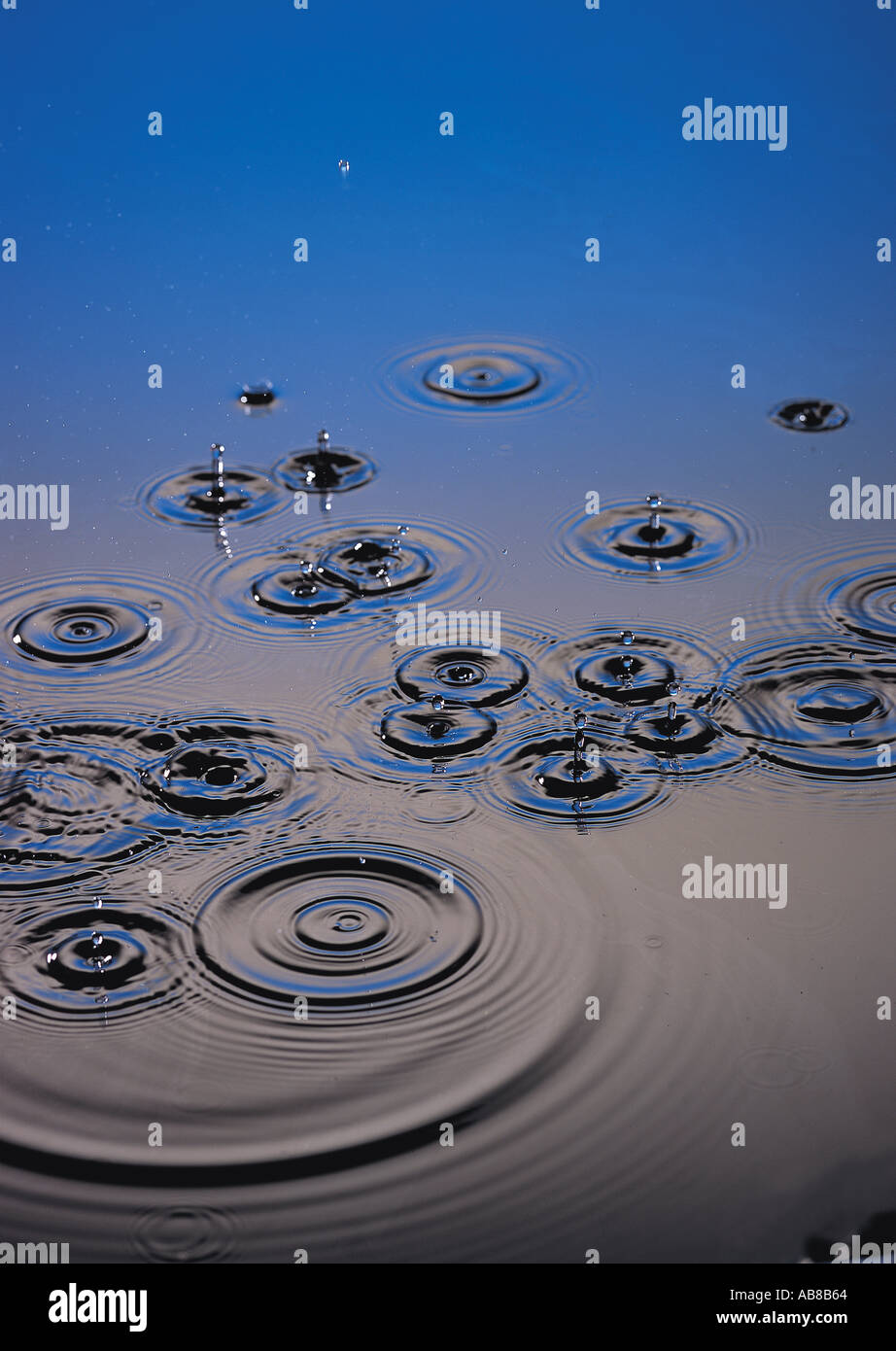 Drops on water Stock Photo - Alamy