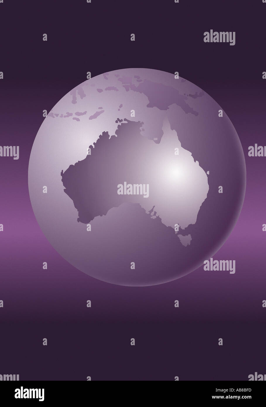 Australia australasia globe map hi-res stock photography and images - Alamy