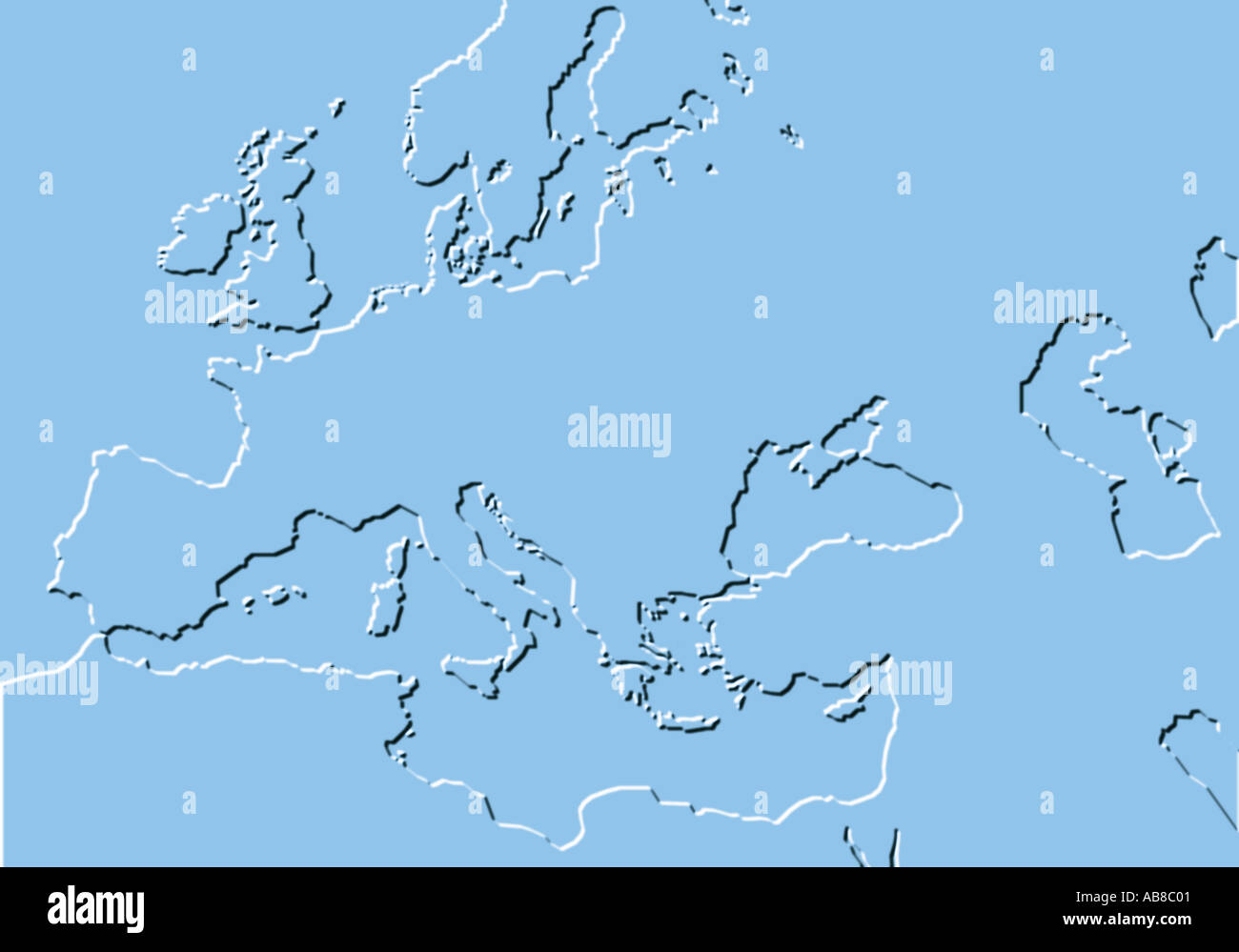 Map of Europe Stock Photo - Alamy