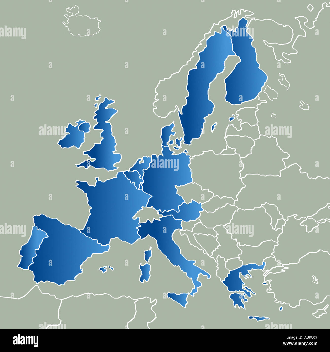Map of European Community Stock Photo - Alamy