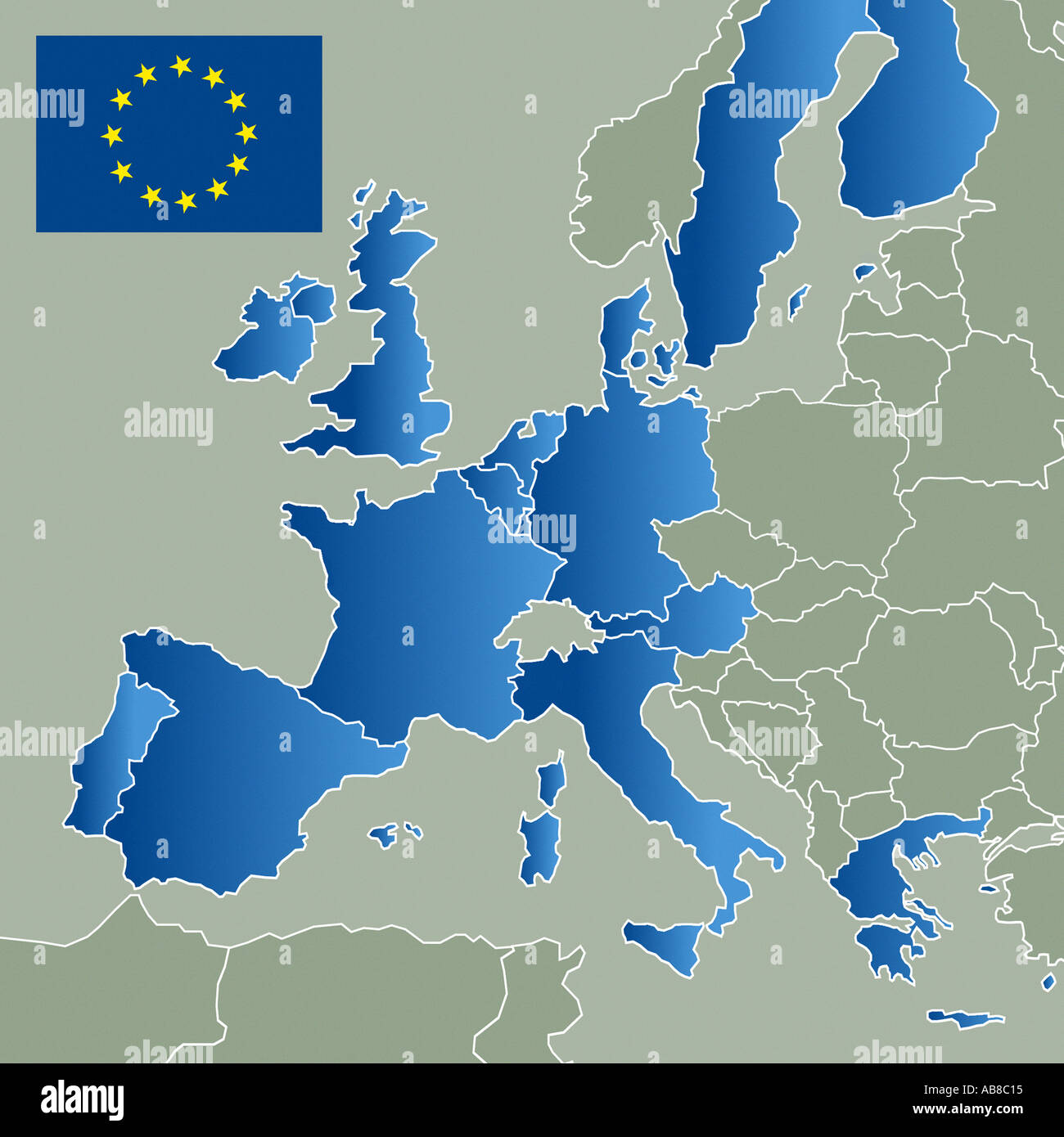 Map of European Community Stock Photo - Alamy