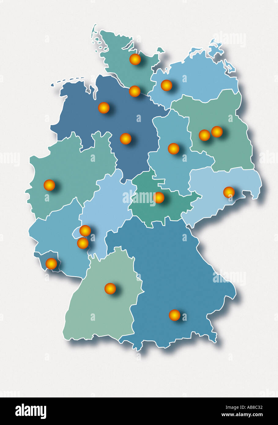 Map of Germany Stock Photo - Alamy