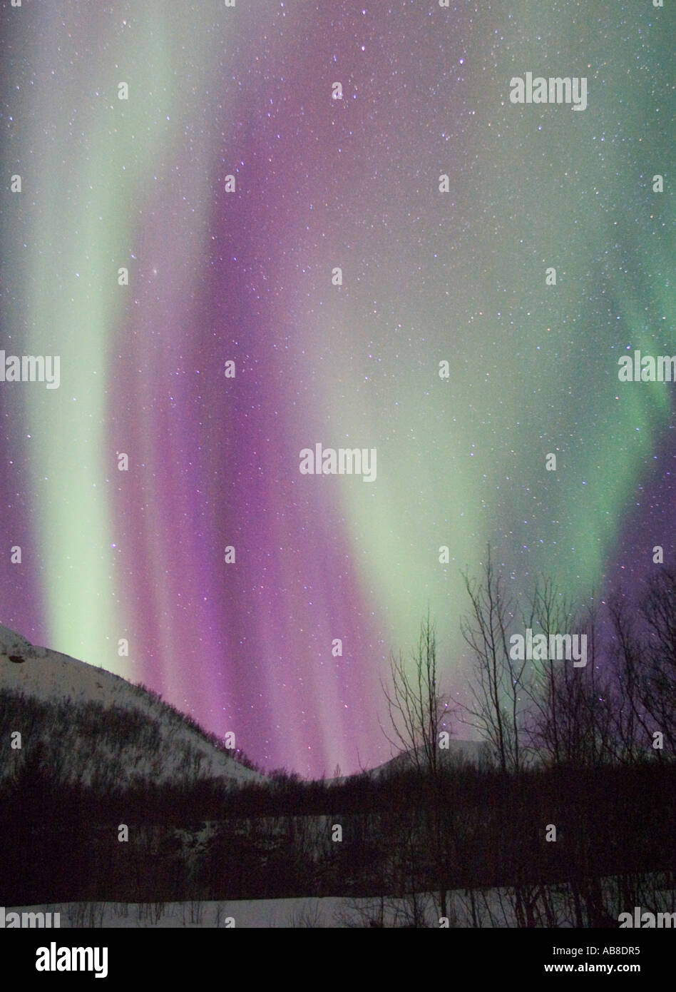 Northern lights aurora borealis polar light polarlicht hi-res stock ...