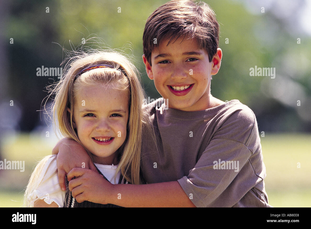 Brother and sister Stock Photo - Alamy