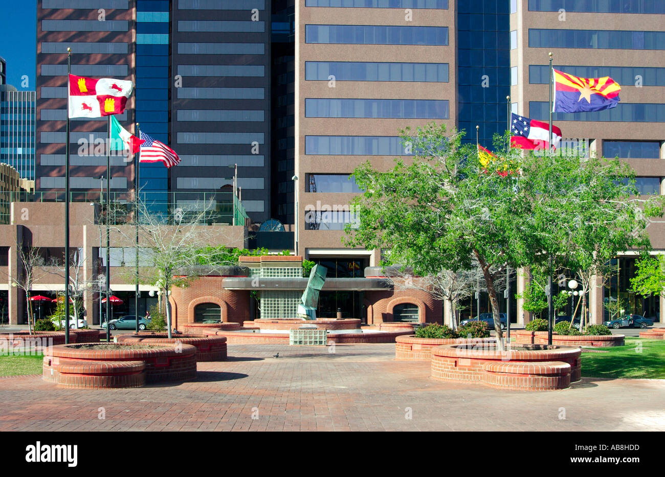Copper Plaza park in downtown Phoenix Arizona USA Stock Photo - Alamy
