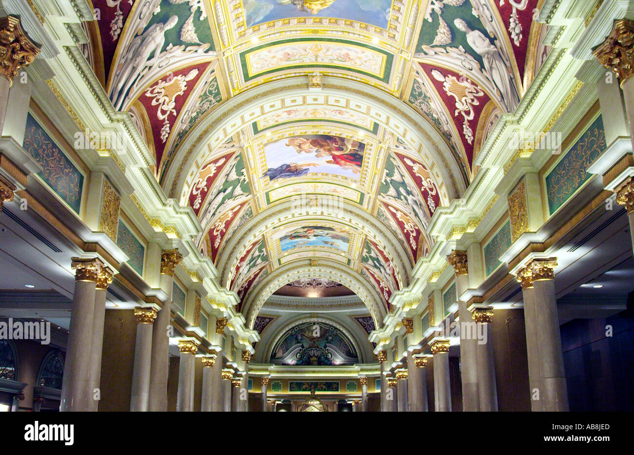 Interior roof detail at the Venetian Hotel and Casino Resort in Las ...