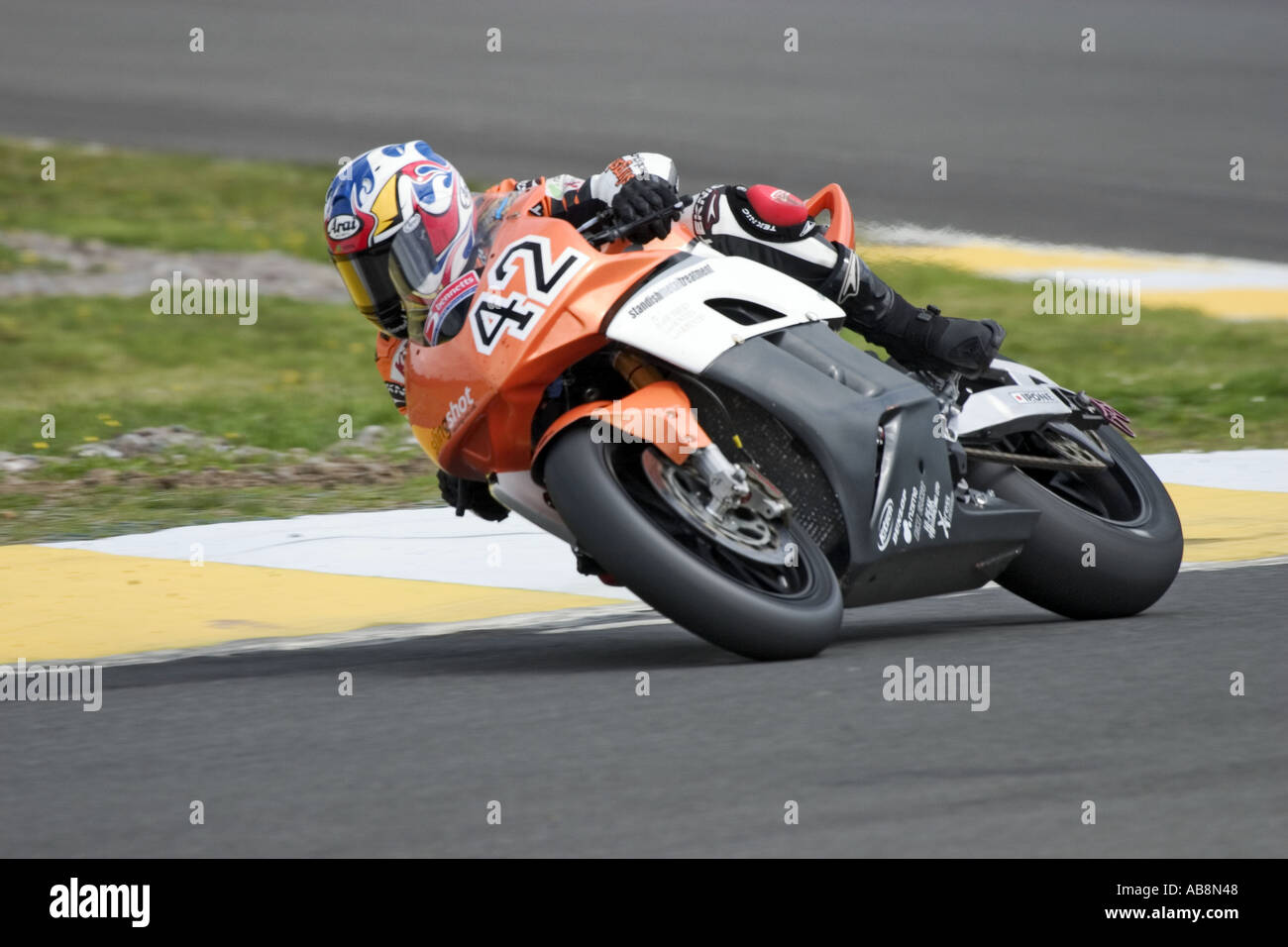 Dean Ellison riding for the Slingshot Racing team at the Scottish round ...