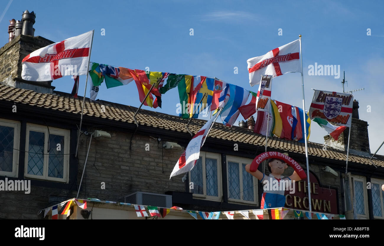 England flags, banners and colours of the other competing nations in ...