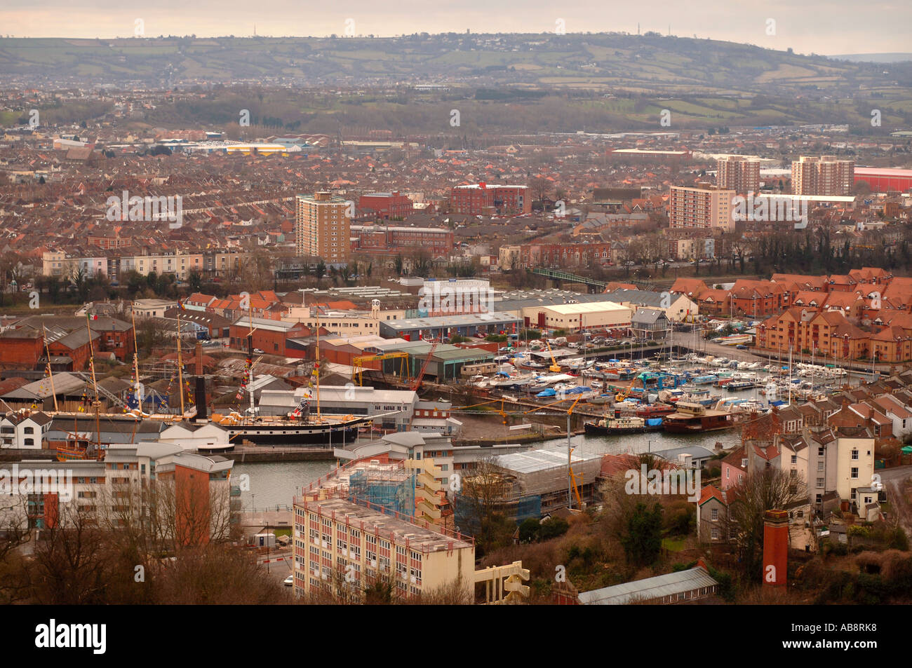 A GENERAL VIEW OF BRISTOL FROM THE CABOT TOWER SHOWING BRANDON PARK ...