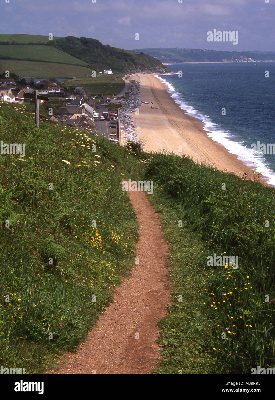 Southwest coast path and Beesands, South Devon Stock Photo - Alamy