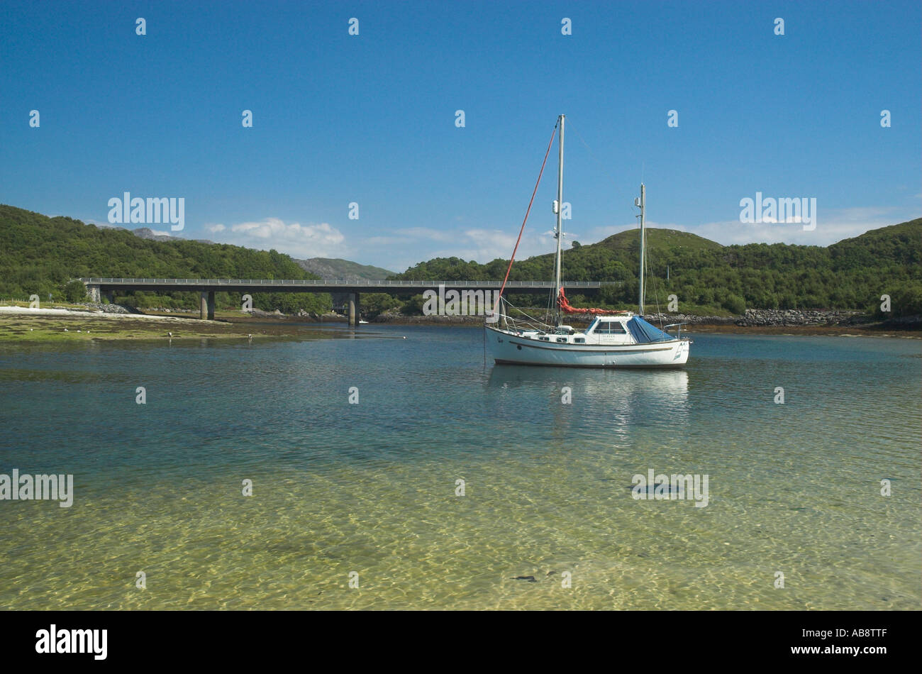 Morar Sands & boat nr Mallaig Highland Scotland Stock Photo - Alamy