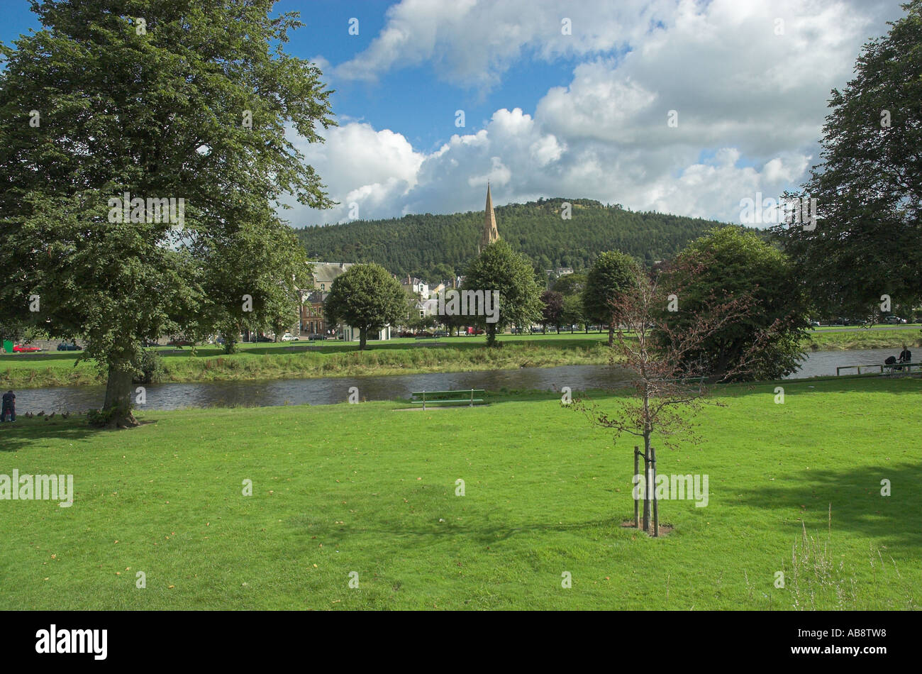 River Tweed at Peebles Scottish Borders Stock Photo - Alamy