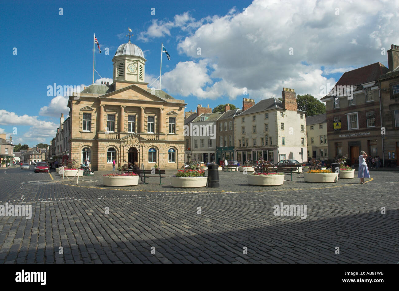 Kelso Town Centre Scottish Borders Stock Photo - Alamy