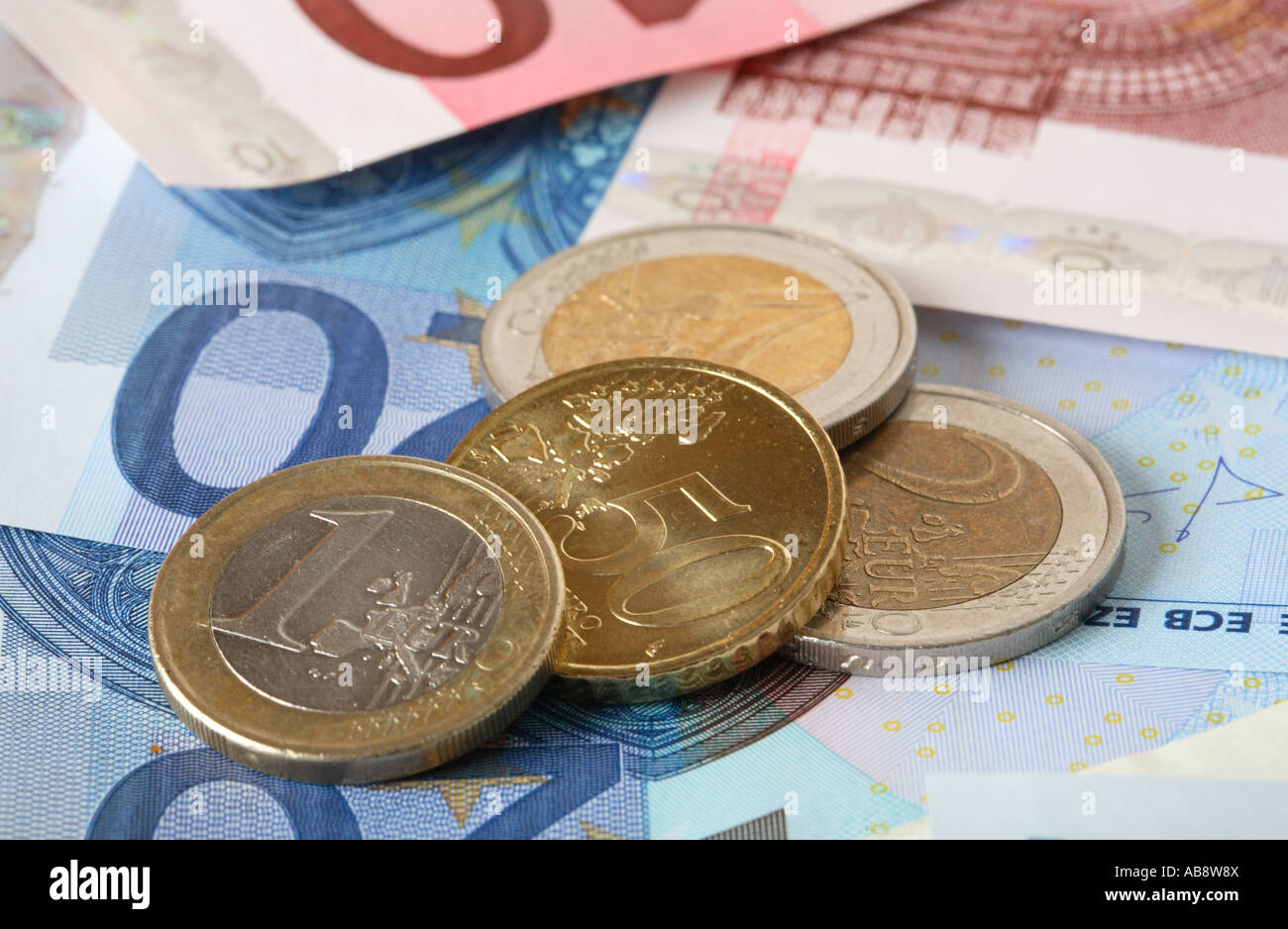 Colorful euro banknotes Stock Photo - Alamy