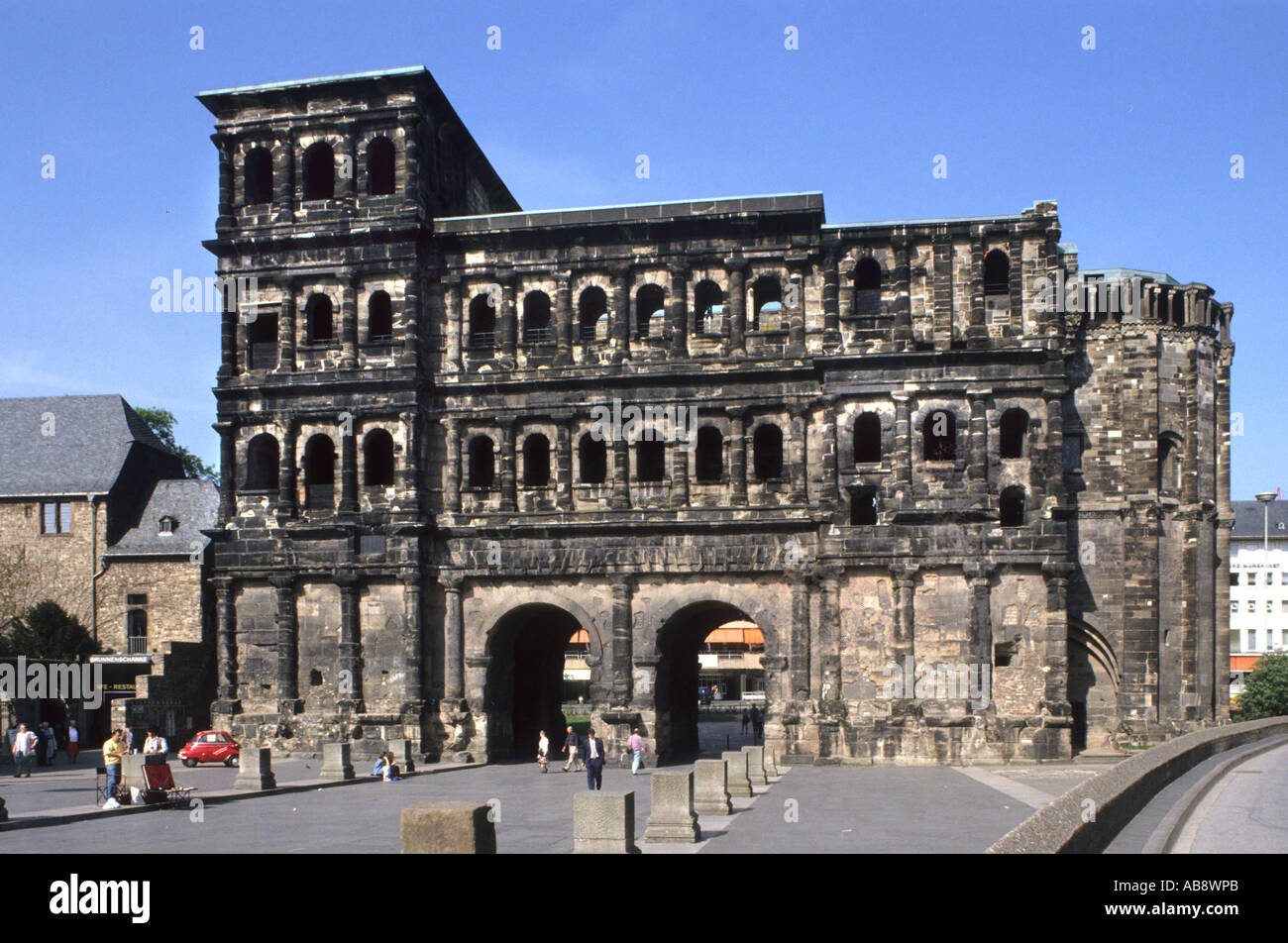 Porta nigra Trier Mosel roman Germany History Historic Stock Photo - Alamy