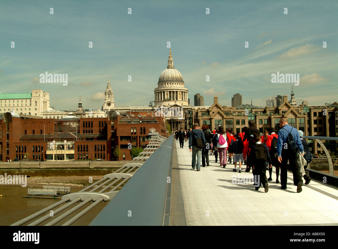 walking across bridge Stock Photo - Alamy