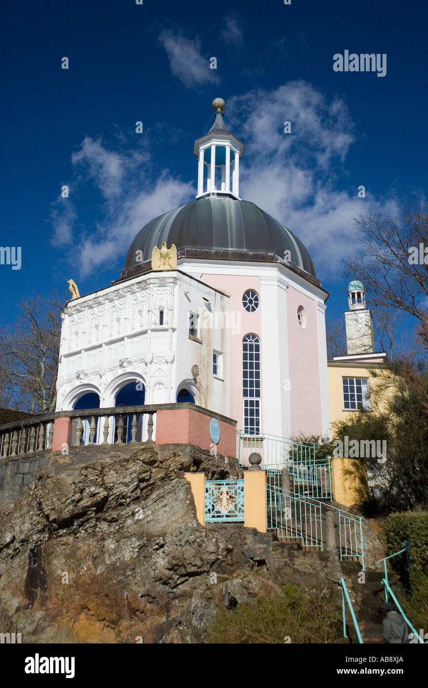 Portmeirion village in the snow,North Wales,United Kingdom Stock Photo ...