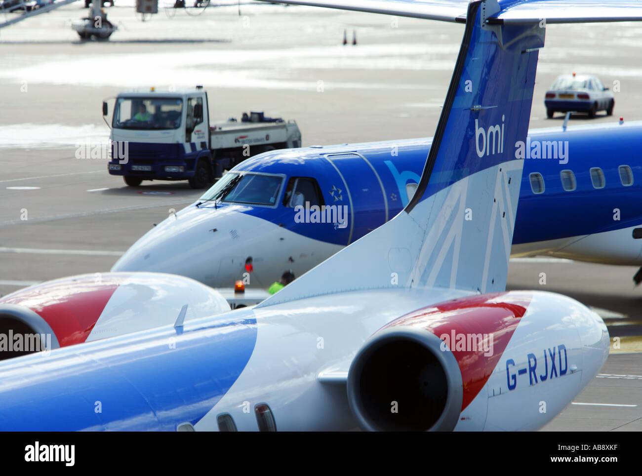BMI tails and engines Stock Photo - Alamy