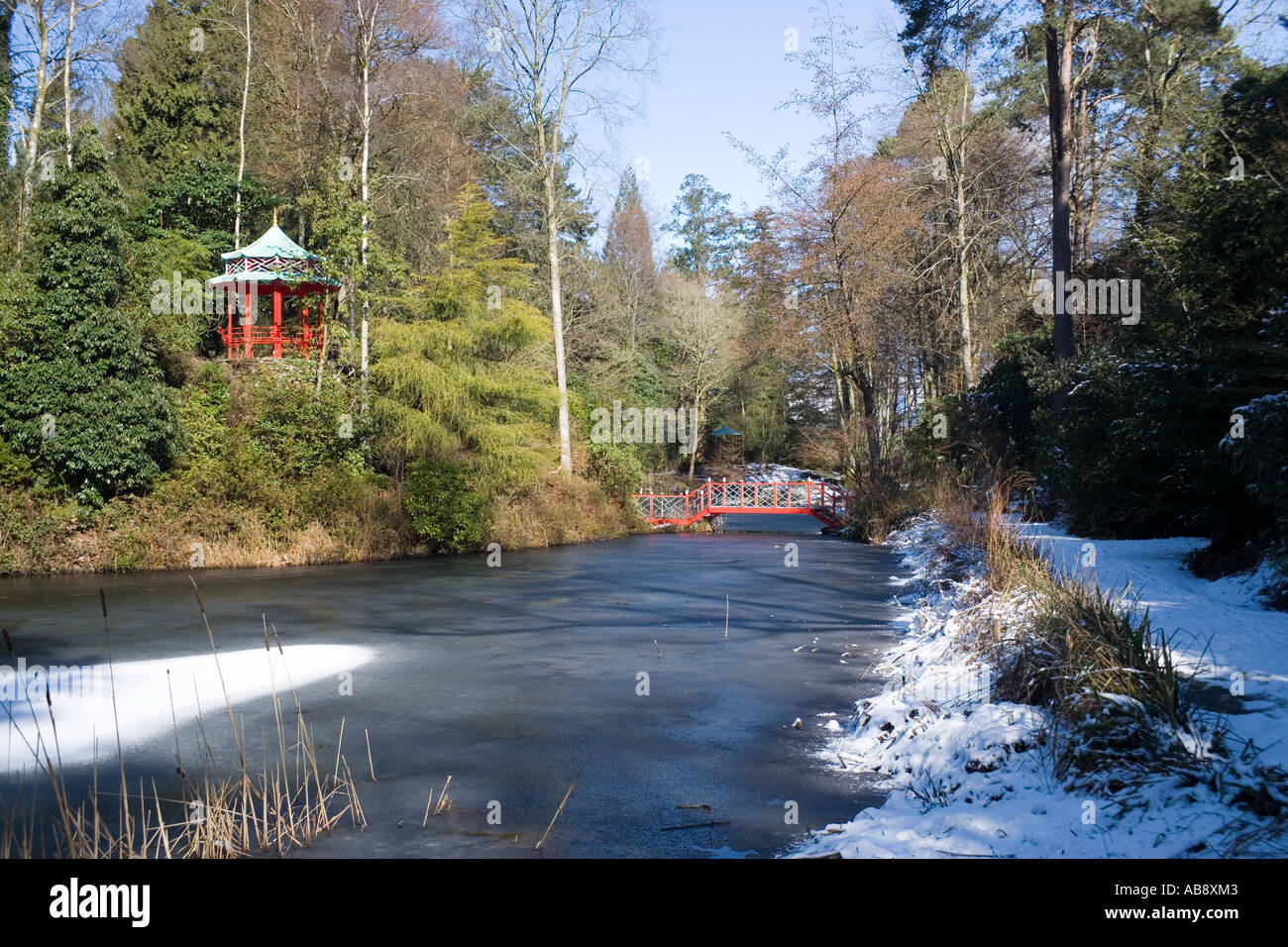 Portmeirion village in the snow,North Wales,United Kingdom Stock Photo ...