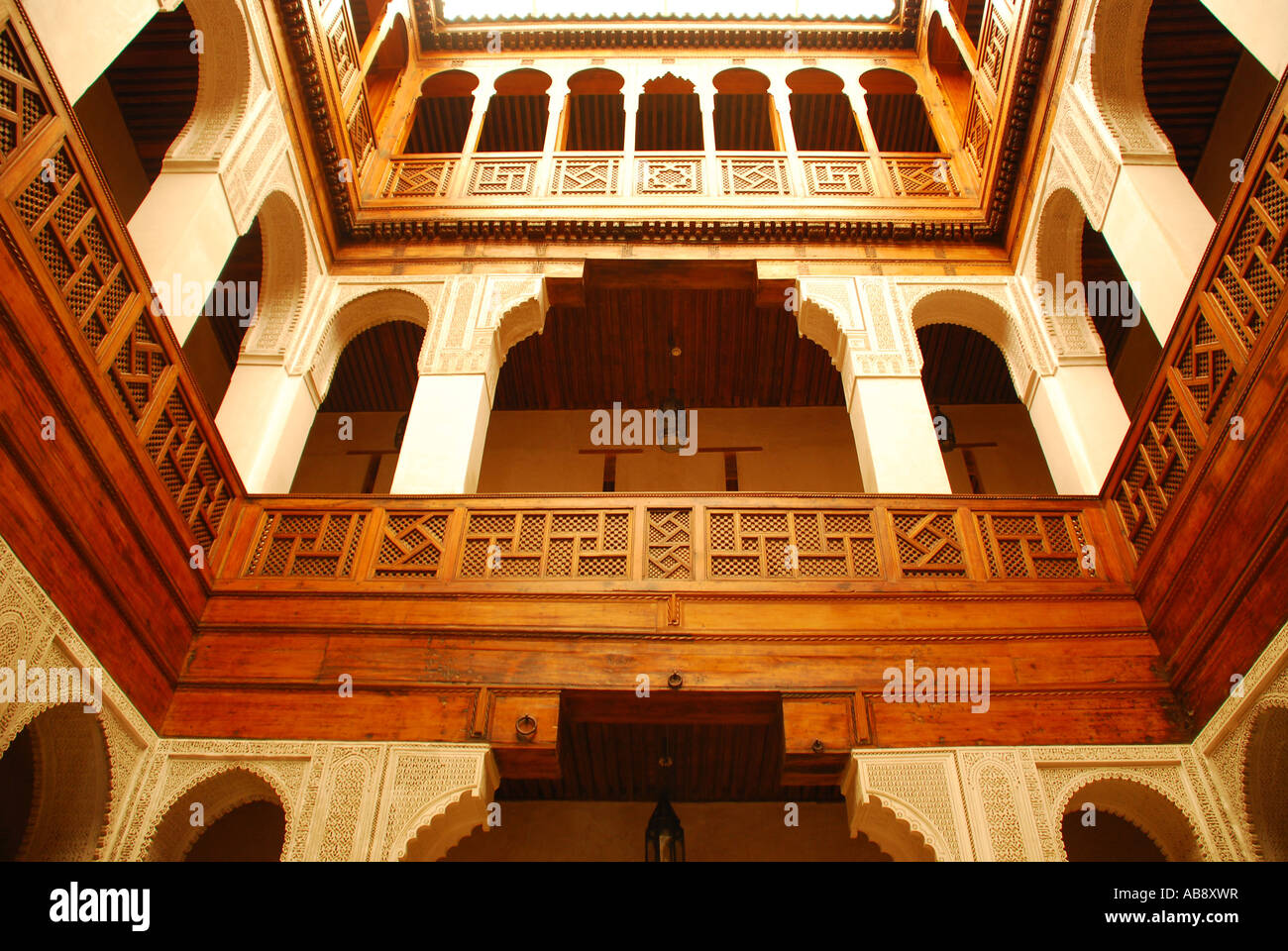 Restored caravansary Fondouk Jiddid Fez Morocco Stock Photo - Alamy