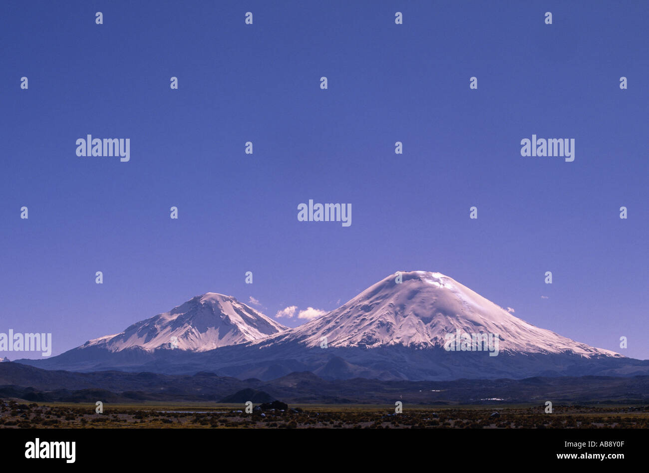 Parinacota and pomerape volcanos hi-res stock photography and images ...