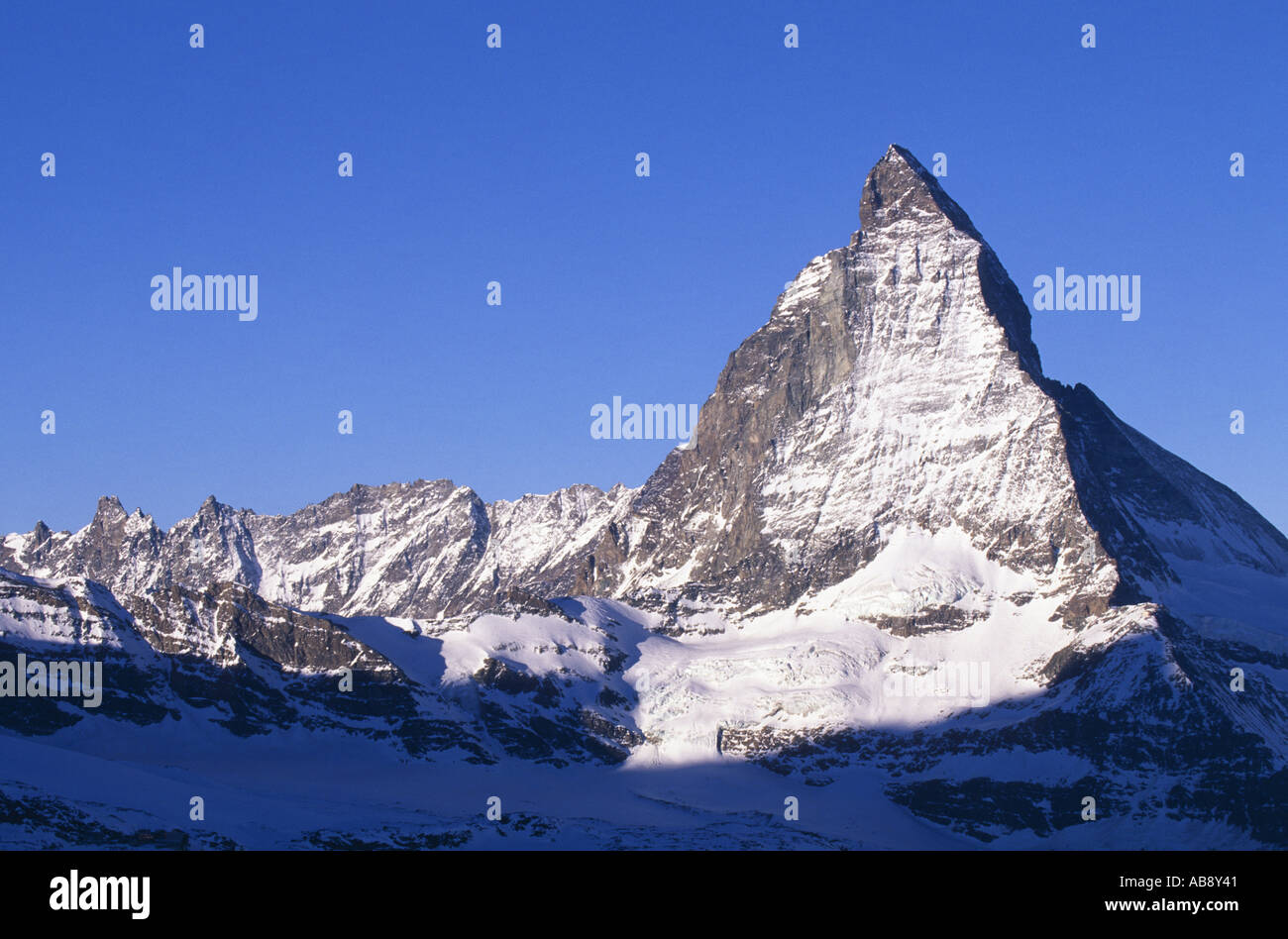 Matterhorn, 4478 m, (Mont Cervin, Le Cervin, Monte Cervino), viewed ...