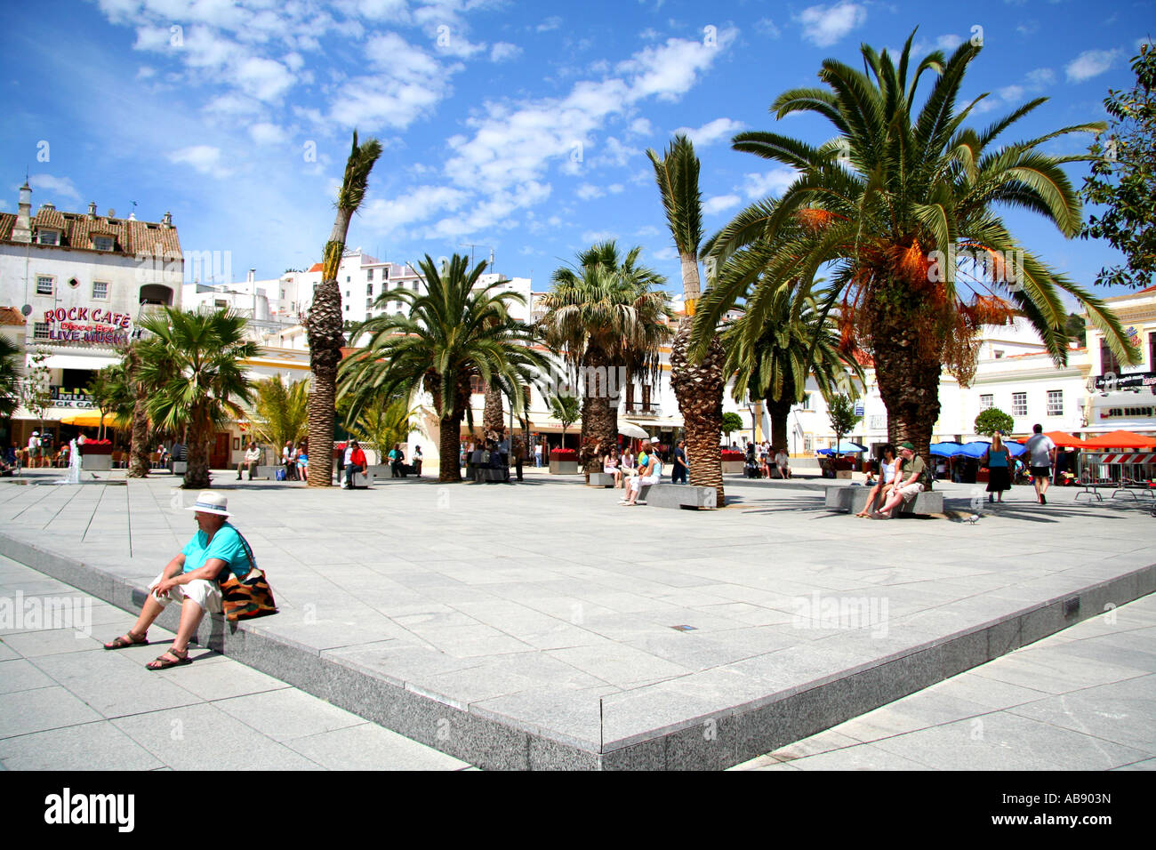 Albufeira old town square, Algarve, Portugal, Europe EU Stock Photo - Alamy