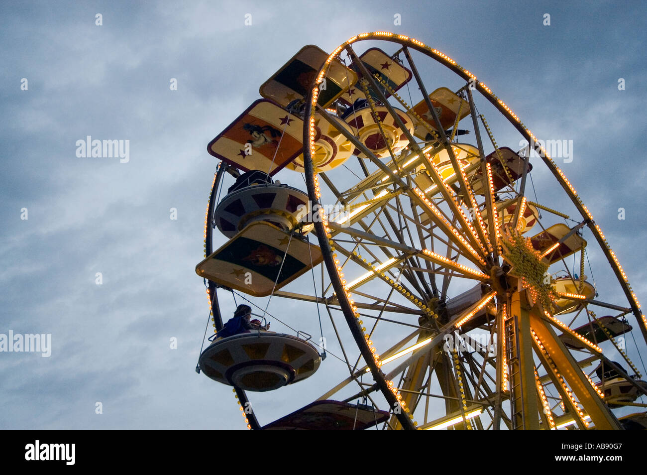 Midway Carnival County Fair Amusement Park Family High Resolution Stock ...