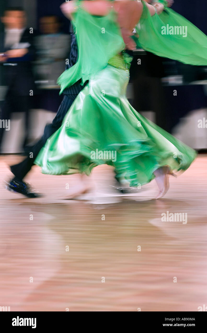 professional ballroom dancers performing in a competition Stock Photo ...