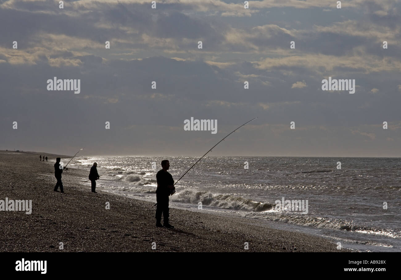 Sea fishing off shingle beach hi-res stock photography and images - Alamy