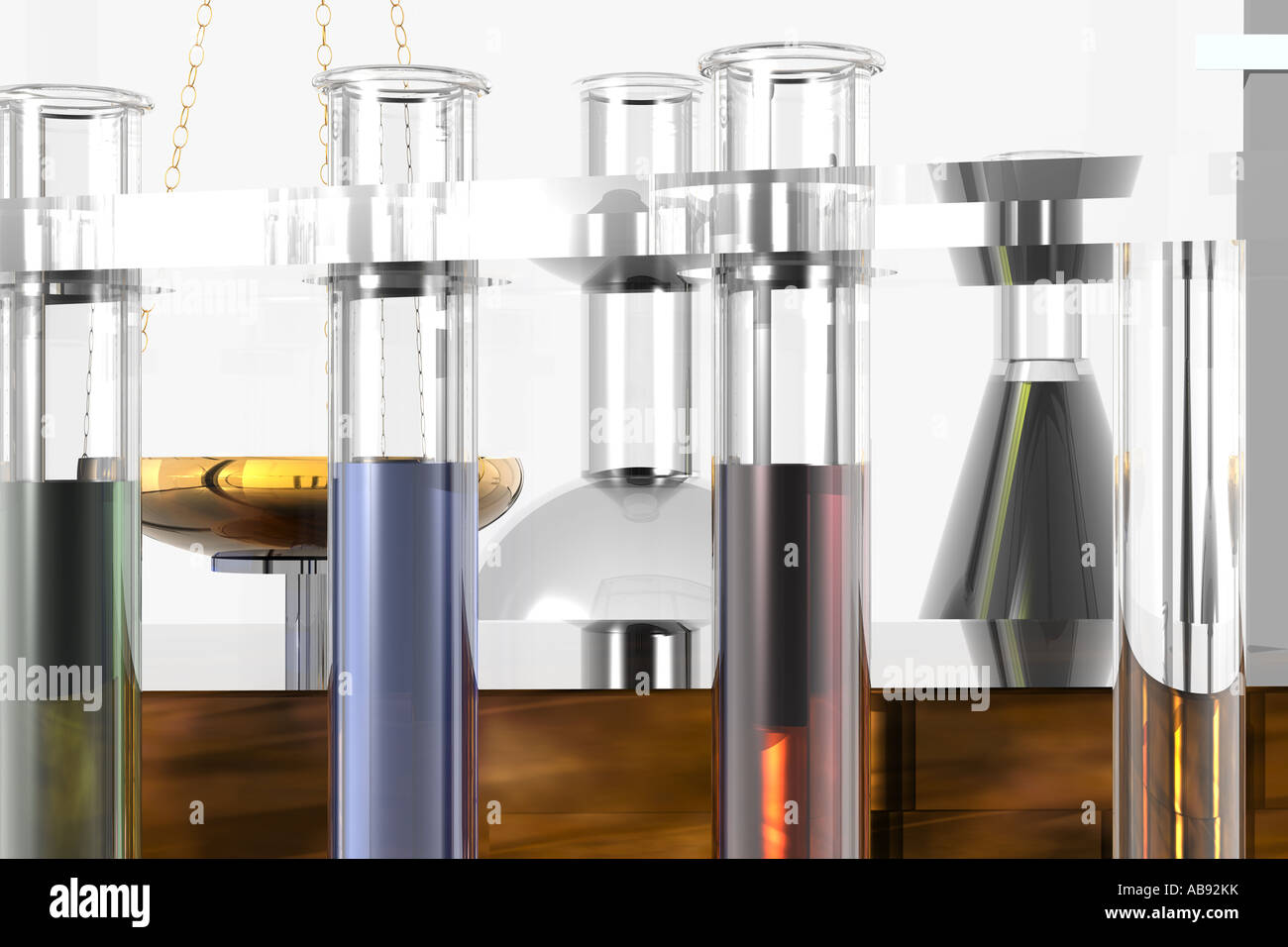 Chemistry laboratory glassware Stock Photo - Alamy