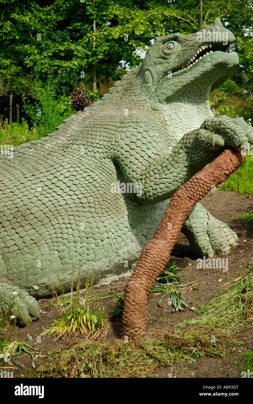 Hylaeosaurus dinosaur statue in Crystal Palace Park London England ...