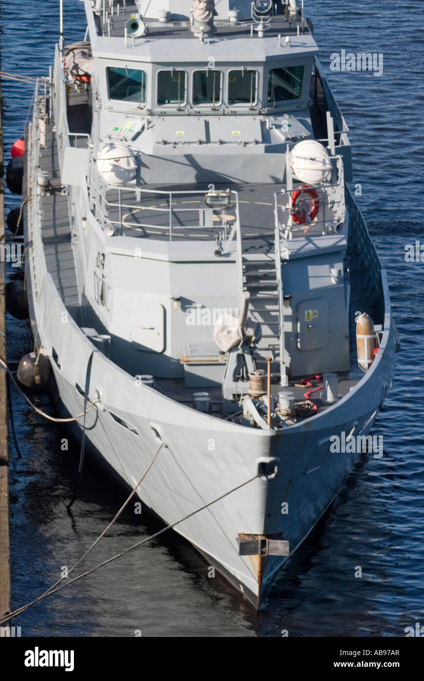 HM Customs & Excise protection vessel at dock in the Port of Leith ...