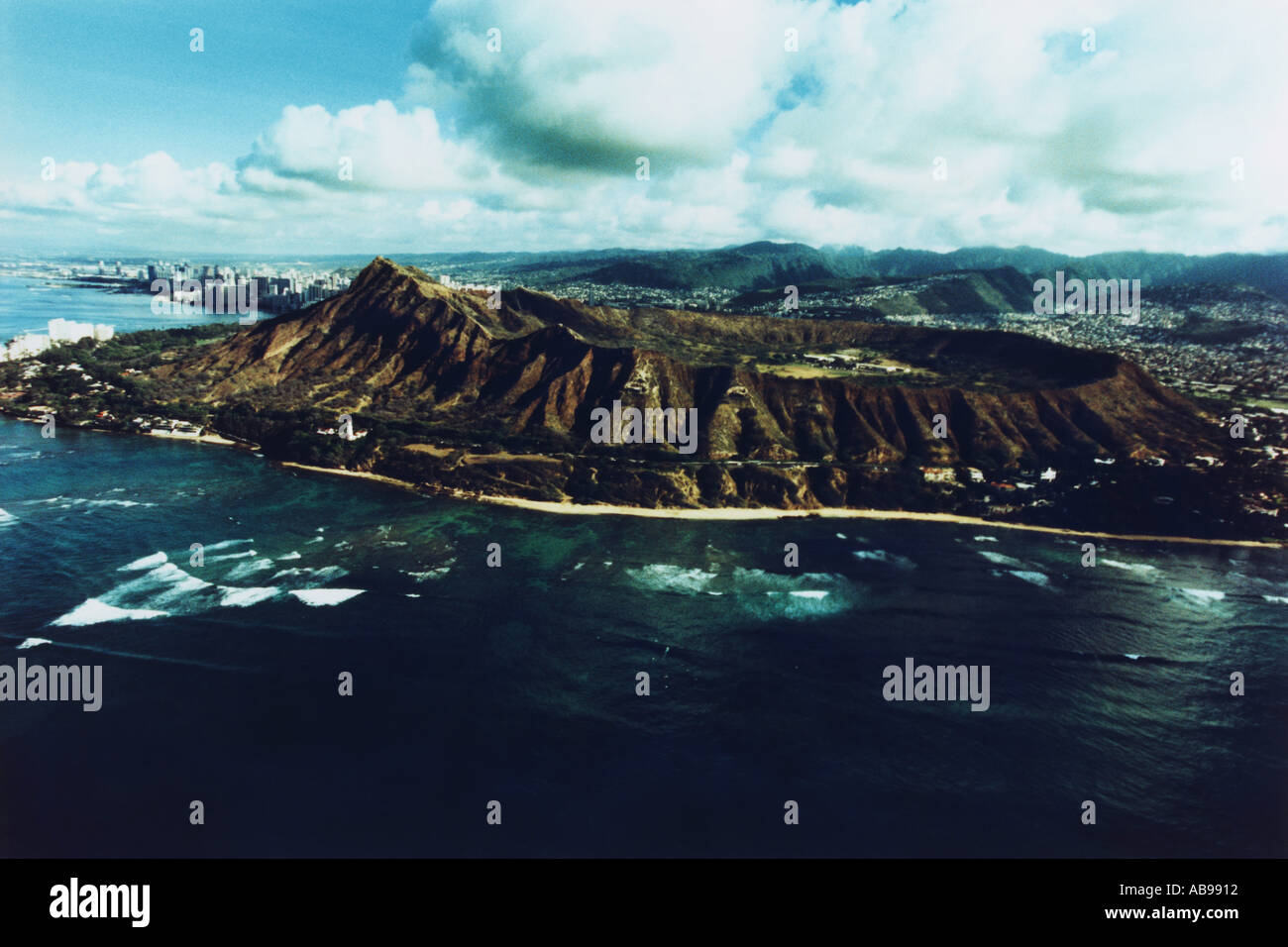Aerial of Oahu Stock Photo - Alamy