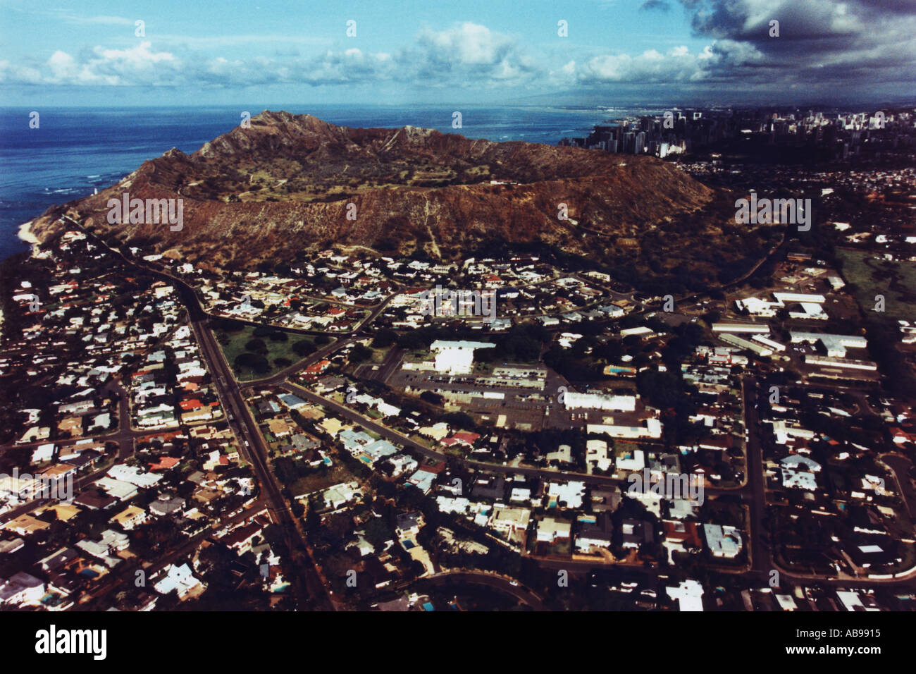 Aerial of Oahu Stock Photo - Alamy