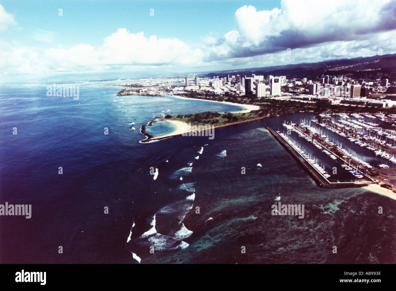 Aerial of Oahu Stock Photo - Alamy