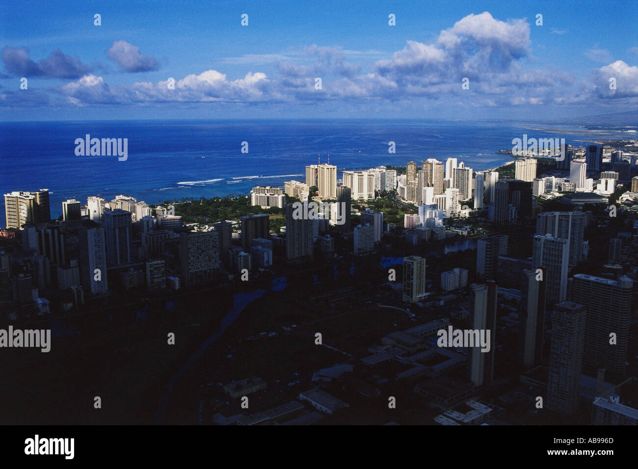 Aerial of Oahu Stock Photo - Alamy