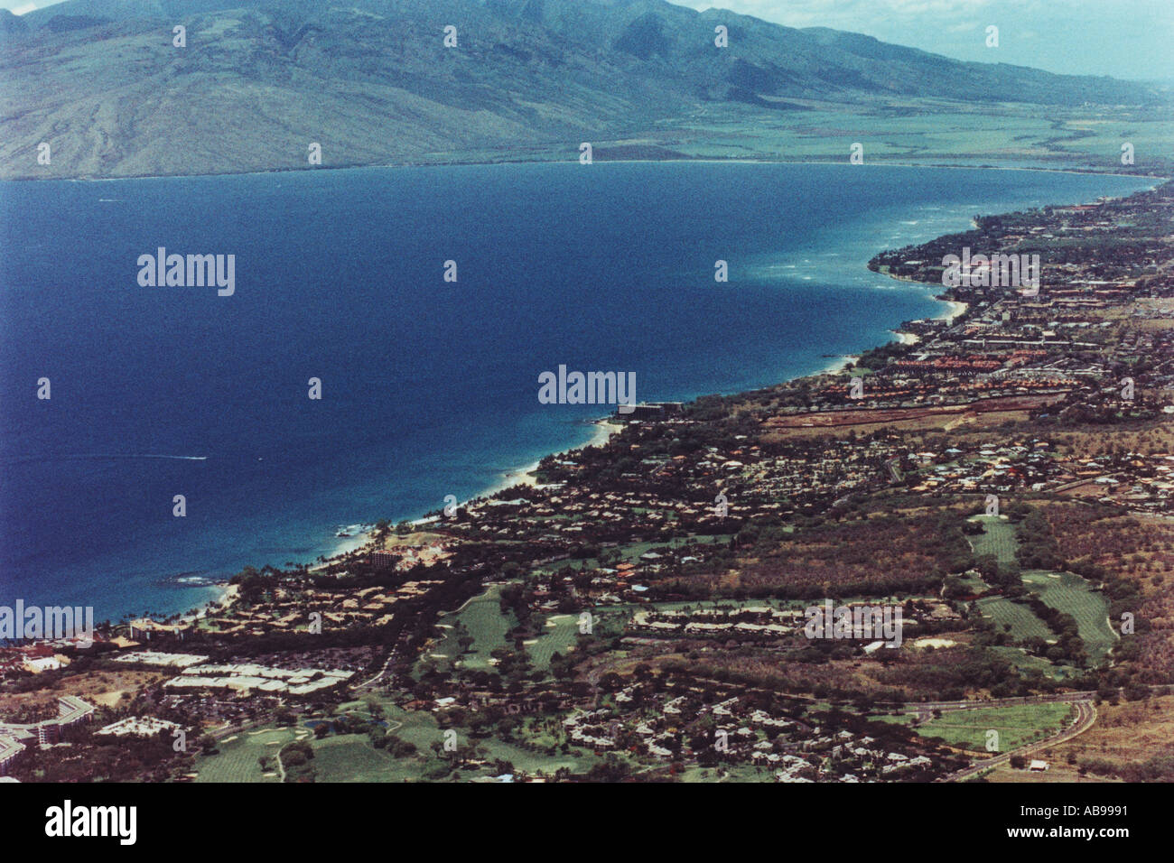 Aerial of Maui Stock Photo - Alamy