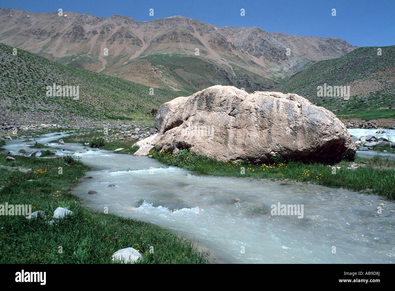 mountain stream in Laar-valley, Iran, Teheran, Laar Valley Stock Photo ...