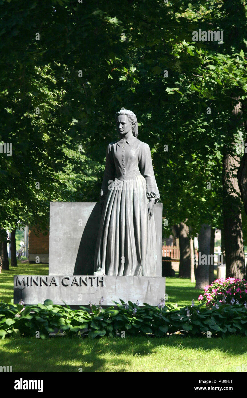 Statue of finnish writer, Finland, Tampere Stock Photo - Alamy