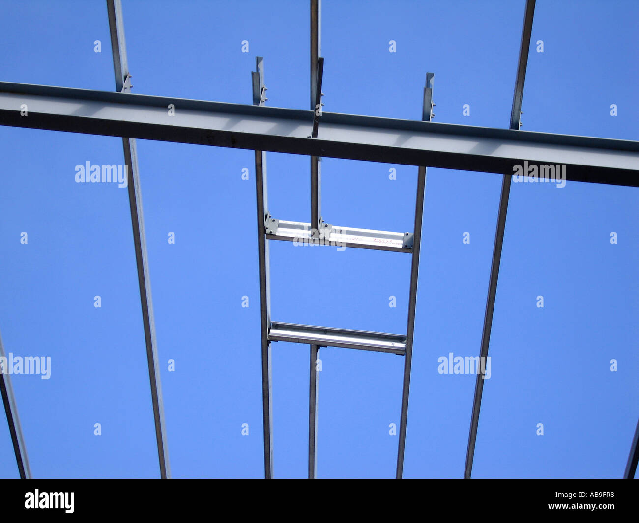 Steel portal frame building during construction Stock Photo - Alamy