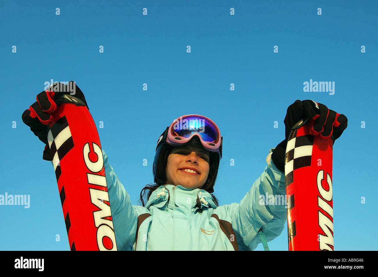 Leaning skis hi-res stock photography and images - Alamy