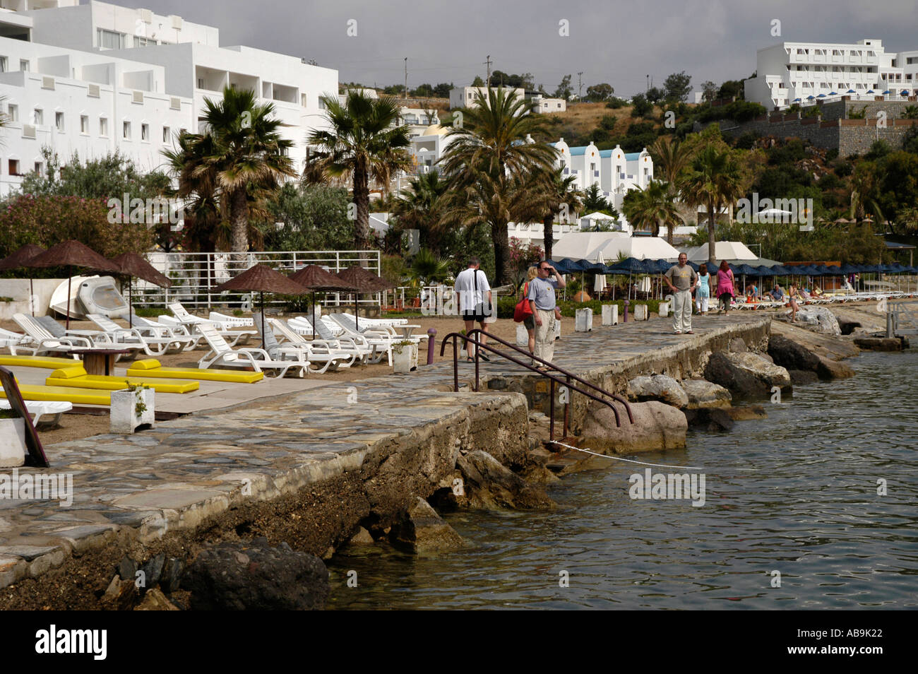Turkish seaside luxury hotel and sea front Stock Photo - Alamy