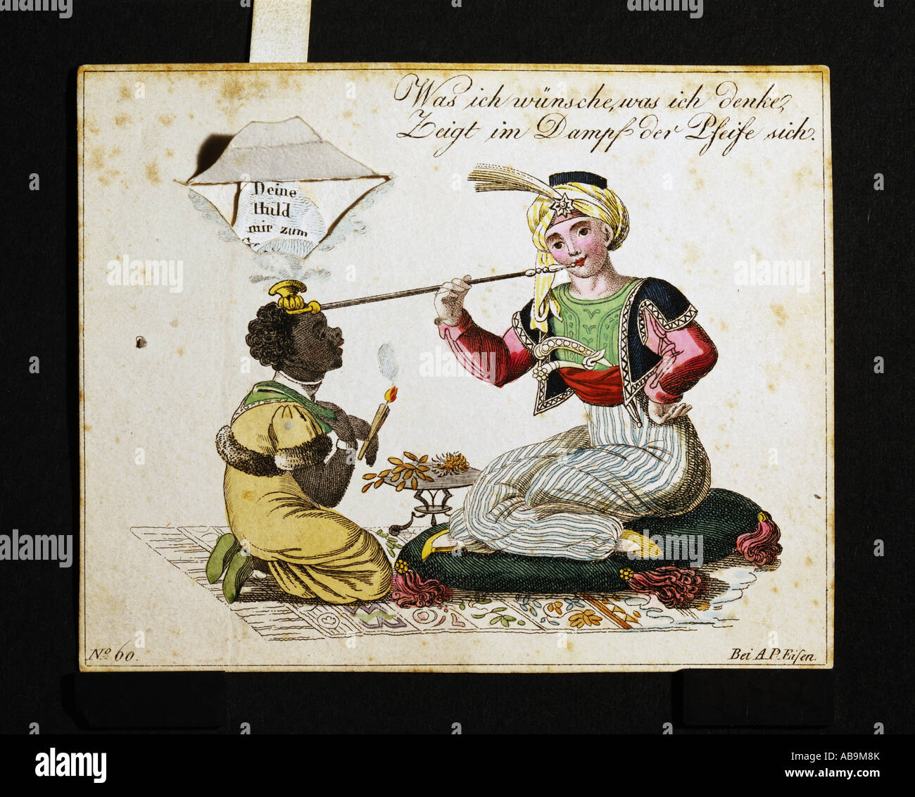 kitsch, greeting cards, friensship card, lady of the Harem, coloured ...