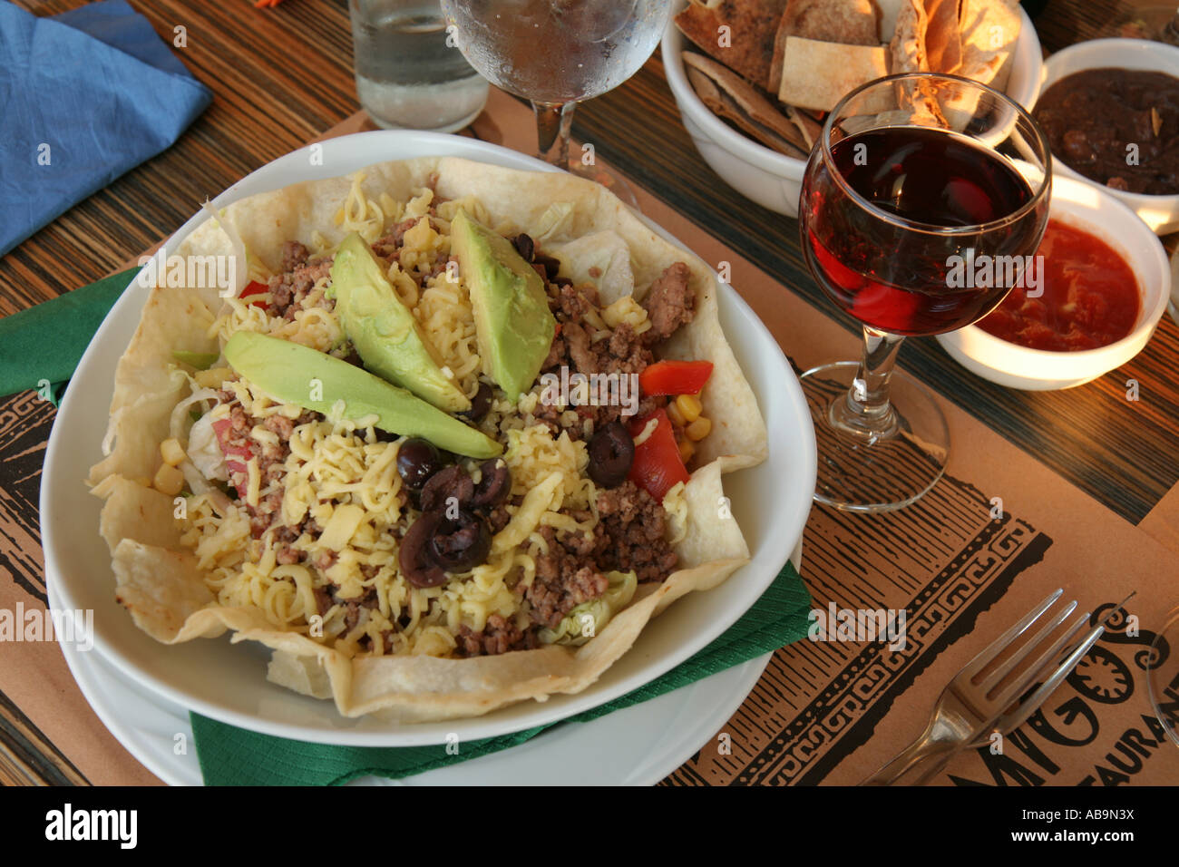 A plate with a Taco dish Stock Photo - Alamy