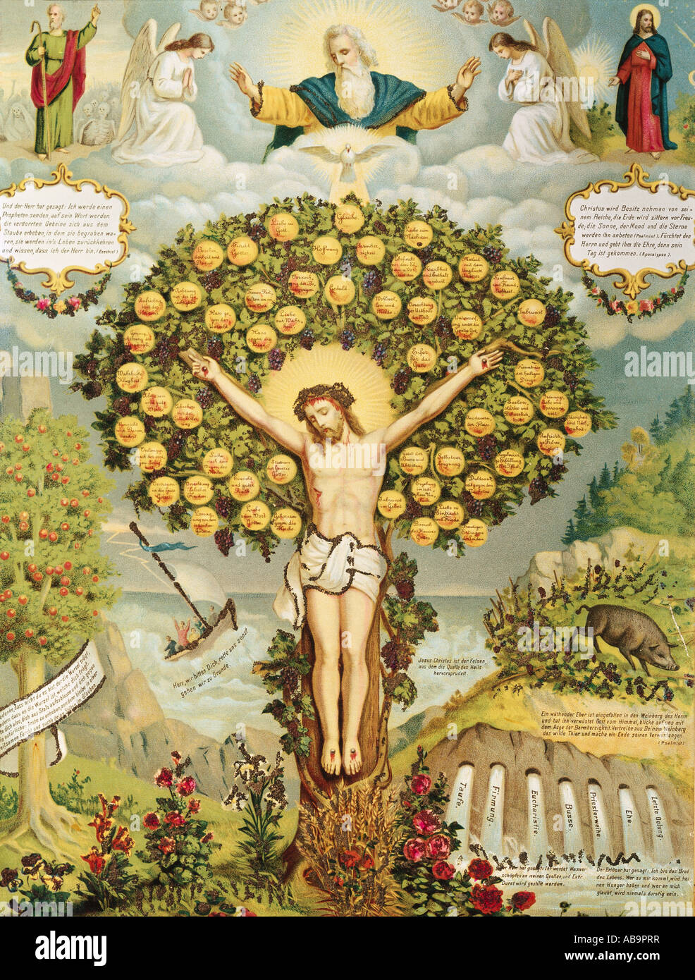 fine arts, religious art, Jesus Christ, "Christ as apple tree ...