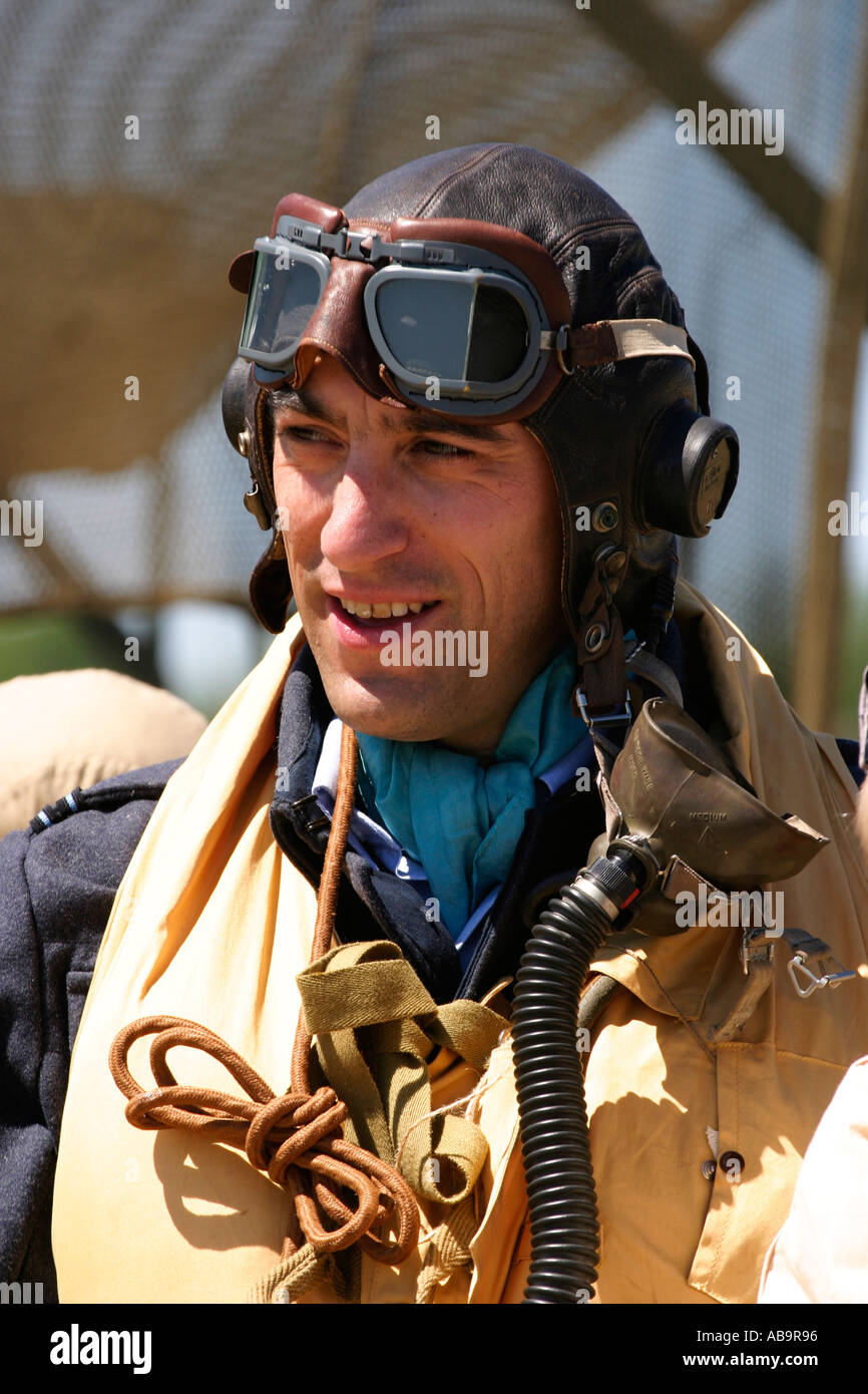 WW2 canadian pilot Airshow Hagenau Alsace France June 2005 Stock Photo ...