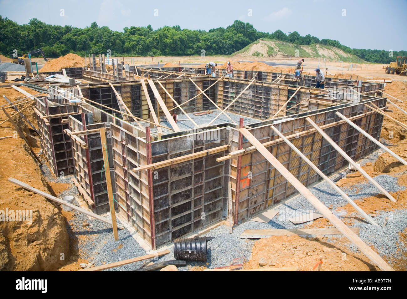 Immigrant Workers on a Residential Construction Site Stock Photo - Alamy